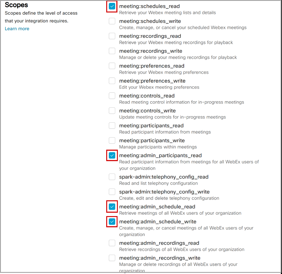 Webex Webinars Integration