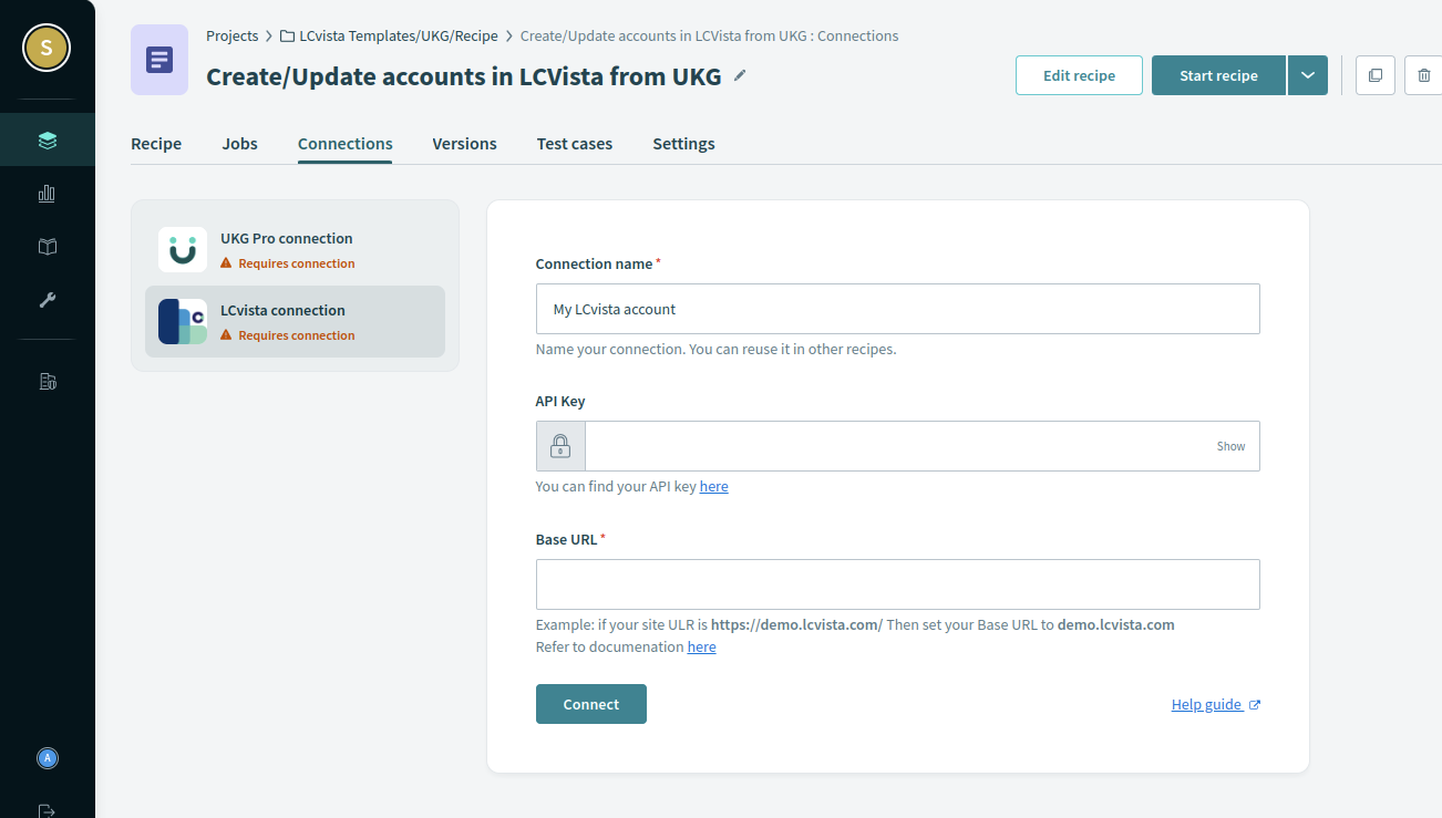 LCvista Connection for UKG