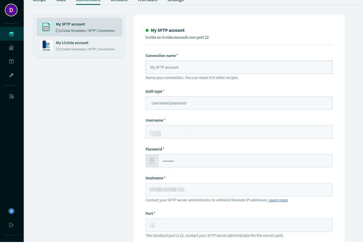 LCvista Connection for CSV files