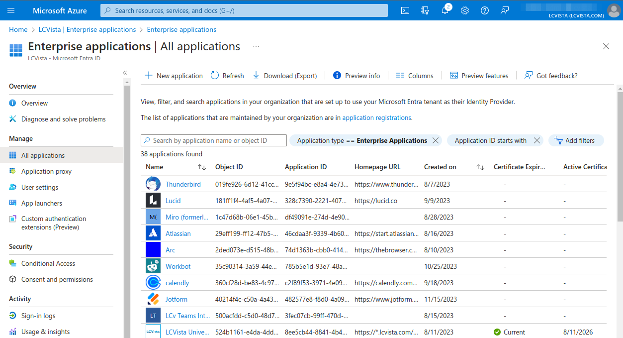 Azure Active Directory SSO Configuration
